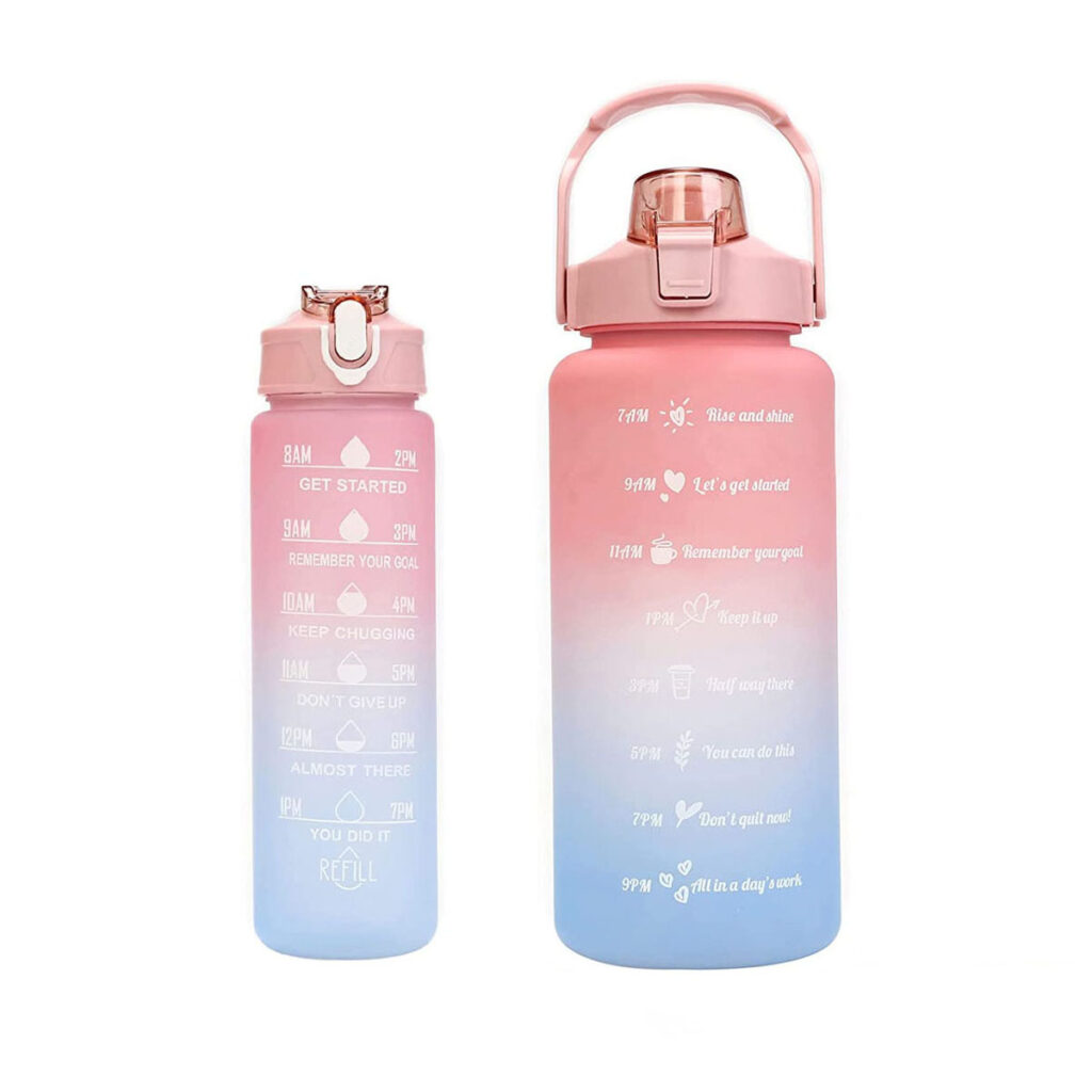 Termo Set Botellas Deportivas Motivacionales Stickers Gym – Mercado clicks
